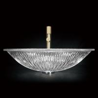 China One Piece Molding Glass Vessel Sink Bowls 550mm Long No Overflow for sale