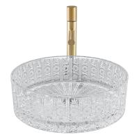 China Countertop Mounted Glass Vessel Basins For Office Decor Stain Resistant for sale
