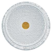 China European Style Round Glass Vessel Basins Ice Ridge Crystal Clear Wash Basin for sale