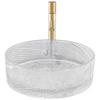 China Twill Surface Clear Glass Vessel Basins For Bathroom Hotel for sale