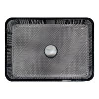 China European Style Rectangular Shaped Glass Wash Basin Transparent Black Sink for sale