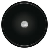 China 420mm Tempered Glass Sink Black Bathroom Countertop Wash Basins for sale