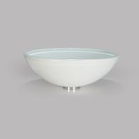 China High Glossy White Round Tempered Glass Sink Bathroom Countertop Sink for sale