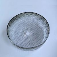 China Gradient Black Glass Wash Basin Diecasting Crystal Bathroom Vanity Sink for sale