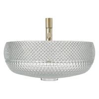 China Transparent Clear Crystal Glass Vessel Sinks Bathroom Vanity Wash Sink Above Counter for sale