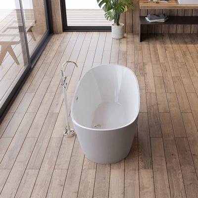 China Matt Gray Free Standing Bathtub Acrylic Oval Shape Soaking Bath 1700*800mm for sale