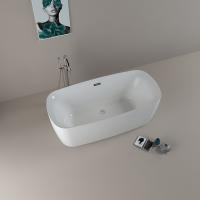 China Soaking Free Standing Bathtub With Faucet Rectangular Shape for sale