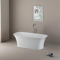 China Glossy White Free Standing Bathtub Bathroom Remodeling Center Drain Placement for sale