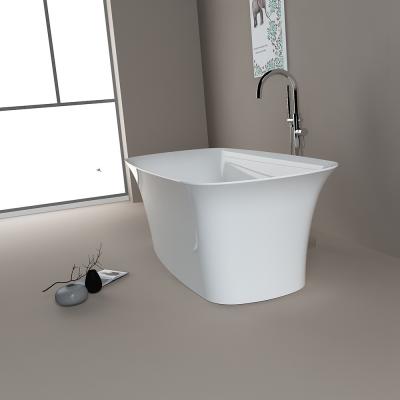 China 5 Years Warranty Rectangular Acrylic Soaking Tub With Center Drain Placement for sale