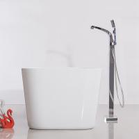 China Elegant Rectangular Soaking Acrylic Freestanding Bath With Tub Waste Included for sale