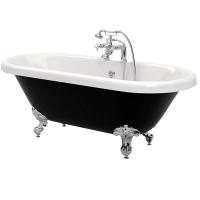 China White Free Standing Bathtub Ergonomic With Tiger Feet Overflow Drain for sale