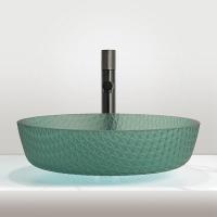 China Bathroom Sink Countertop Glass Wash Basin Waterproof 45mm 1.75 Inch Drain Hole for sale