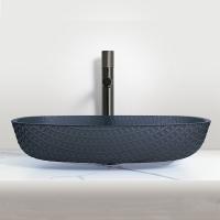 China Countertop Mounted Bathroom Wash Basins Melon Shape Glass Vessel Sinks for sale