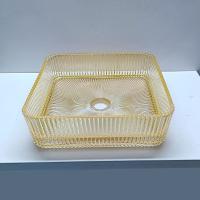China 12mm Thickness Glass Vessel Basins No Hole Faucet Mounting For Contemporary Bathrooms for sale