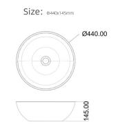 China Elegant Round Art Concrete Wash Basin No Overflow Cold Concretre Grey for sale
