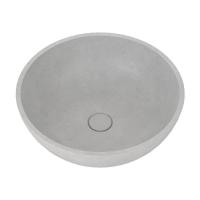 China Counter Top Table Concrete Wah Basin Light Cyan Gray Round Shape for sale