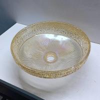 China Drain Size 1.77 Inch Glass Vessel Basins For Contemporary Bathrooms for sale