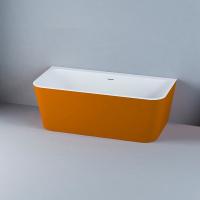 China Rectangular Shape Colored Freestanding Bathtub Made Of Fresh Pure Acrylic Sheet for sale