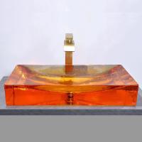 China Modern Glass Sink Bowl With CUPC Certificate 1 Hole 5 Year Warranty for sale