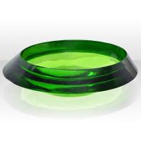 China Modern Style Bathroom Wash Basins Semi Embedded Oval Shape Glazed Glass Sinks for sale