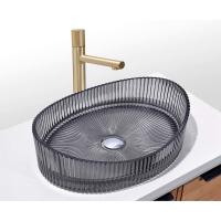 China Modern Die Casting Glass Wash Basin countertop Mounted Glass Sink Bowl for sale