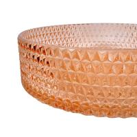 China Diamond Round Wash Hand Basin Amber Color Glass Bowl Bathroom Sink for sale