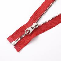 China Wear Resistant Garments #5 Metal Teeth Zipper With Auto Lock Slider for sale