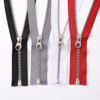 China Auto Lock #5 Metal Teeth Zipper Shiny Nickel Plated Finish For Shoes Clothing Bags for sale