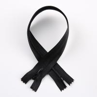 China Semi Auto Lock Nylon Invisible Zippers #3 Close End Black Concealed Zip for sale