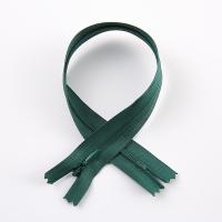 China Garment Compact Invisible Zippers Semi Auto Lock Close End #3 Nylon Conceal Zipper for sale