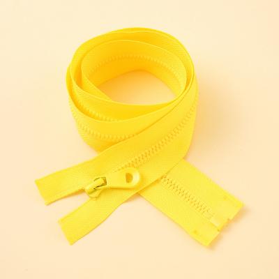 China Hard Thick #5 Resin Coil Zipper With Corrosion Resistant Plastic Slider for sale