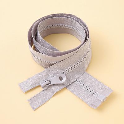 China Anti Corrosion #5 Resin Coil Zipper Thick Teeth Eco Friendly Open End Zipper for sale