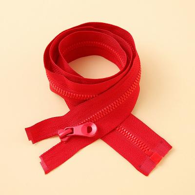 China Open End Design #5 Resin Coil Zipper Flame Retardant Coating For Luggage & Bags for sale