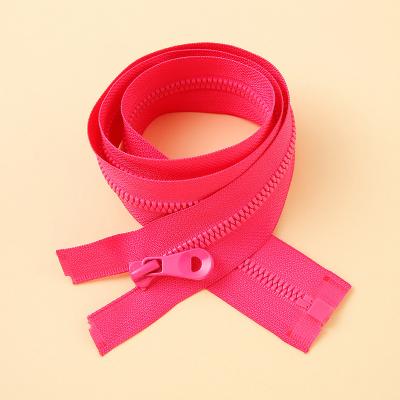 China Hard Thick Teeth  #5 Resin Coil Zipper Open End Design For Hiking Backpacks for sale