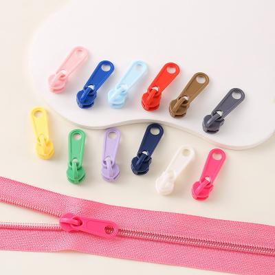 China Colorful #5 Nylon Zipper Plastic Sliders Open End Zipper For Apparel & Accessories for sale