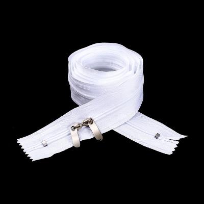 China Fast Fashion Smooth #3 Nylon Zippers Double Ended Zipper With Smooth Glide for sale