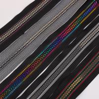 China Front Opening #5 Resin Zipper Gold Tooth Open End Zipper For Jackets for sale