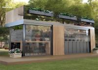 China Rust Proof Prefab Modular House For Cafe Residential And Office for sale