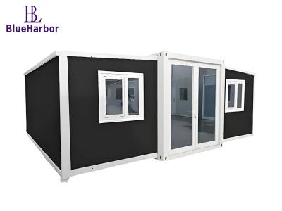 China 20ft/40ft Expandable Prefab House with Rock Wool Sandwich Panel Roof and Solar Power System for sale