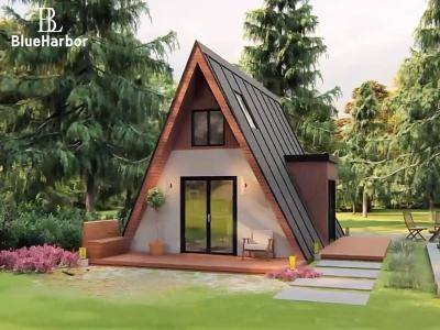 China Holiday Resort Triangle Prefab Steel House Kits Waterproof for sale