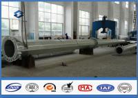 China 2.5mm - 20mm Wall thickness flange mode Dodecagonal shape electrical service steel pole for sale