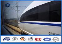 China Steel Q420 Material High Speed Train Galvanized Steel Pole , Round Metal Pole One Section for sale