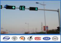 China Material Q345 Traffic Signal Pole 6M Height with 11M Single Arm 20 years Warranty for sale
