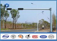 China Material Q345 Traffic Signal Pole 6M Height with 11M Single Arm 20 years Warranty for sale