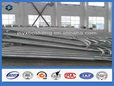 China 5m - 12m Single Curved End electrical street light pole above 95% Peneration for sale