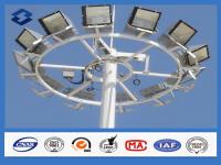China 12 Sides Hot Rolled Galvanized High Mast Light Pole 25m floodlight mast for sale