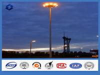 China Dodecagonal Hot dip galvanized led High Mast Light Pole 15m Height 5mm Thickness for sale