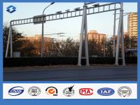 China Traffice Signal Frame Structure street sign posts , Above 95% Penetration rate road sign pole for sale