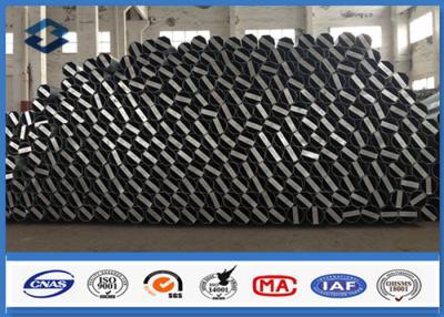 China 69KV Voltage Height 35FT 10670MM Octagonal Galvanized Distribution Steel Pole for sale
