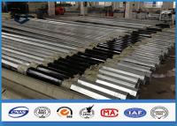 China Low Voltage tapered steel pole , galvanized metal posts with Bituminous Painting for sale